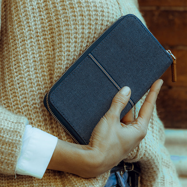 Mia Wallet Denim and Leather - Nosetta